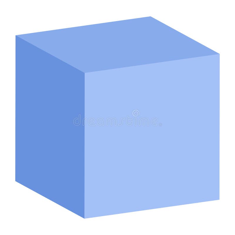 Blue 3D Cube Isolated on White Stock Vector - Illustration of cube ...