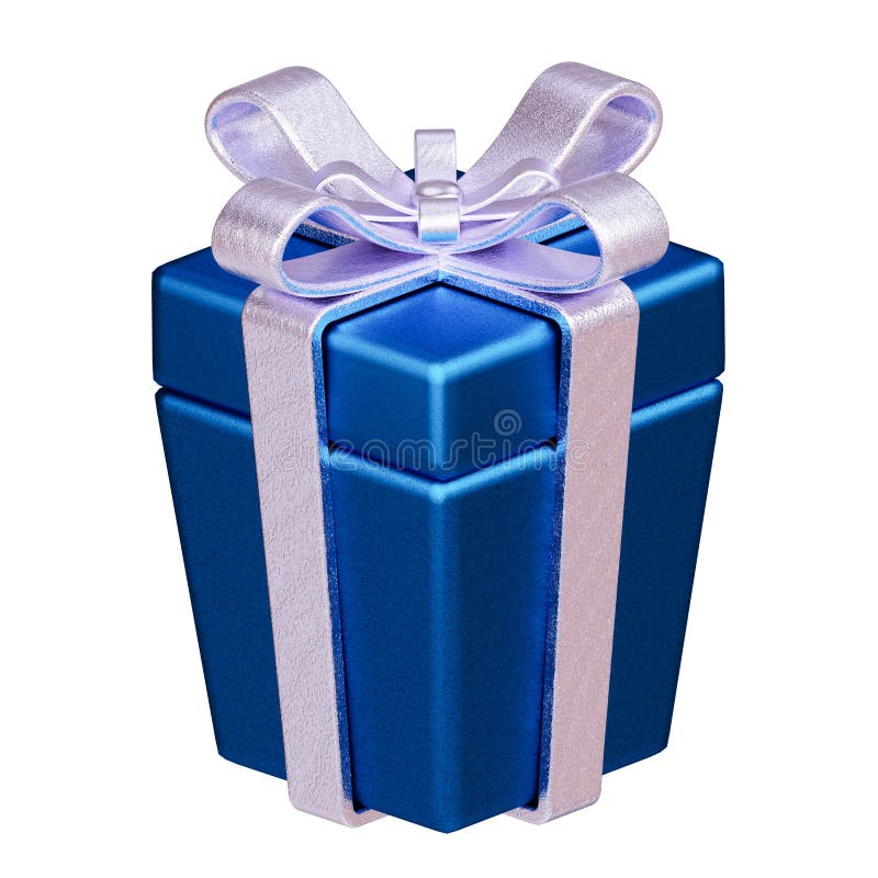 Blue Christmas Gift Box Icon Isolated Transparent Background Stock ...