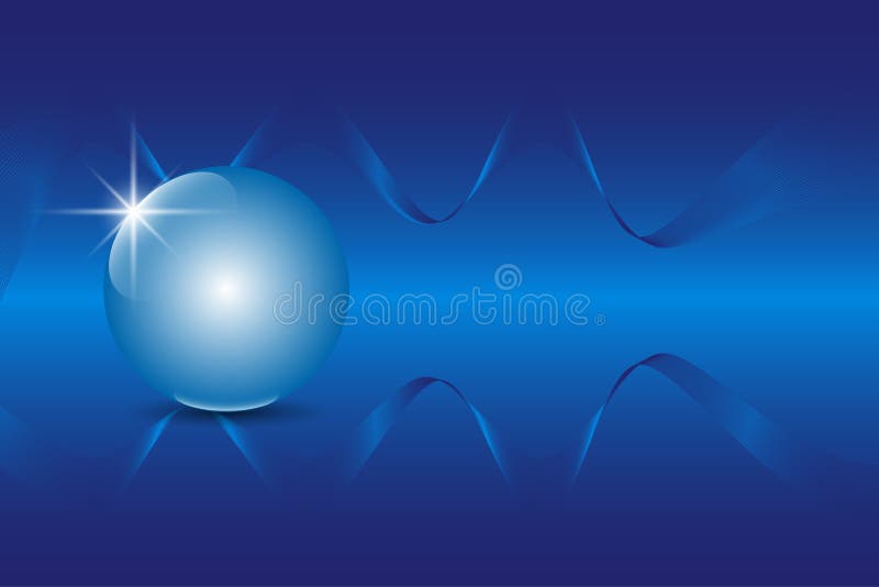 Blue 3D Globe Sphere on an Abstract Technology Blue Background Stock ...