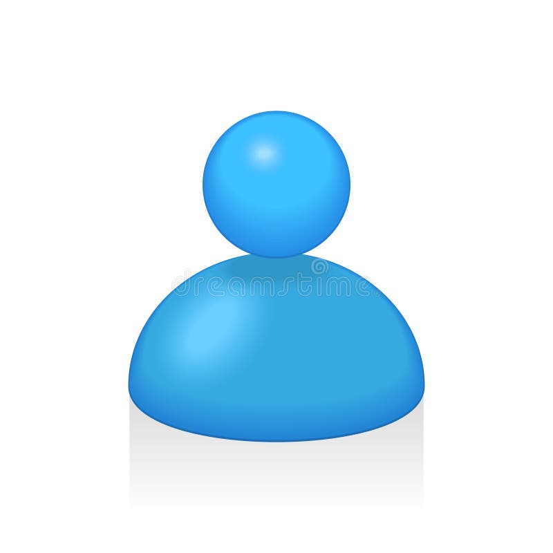 Blue icon person stock vector. Illustration of people - 126938394