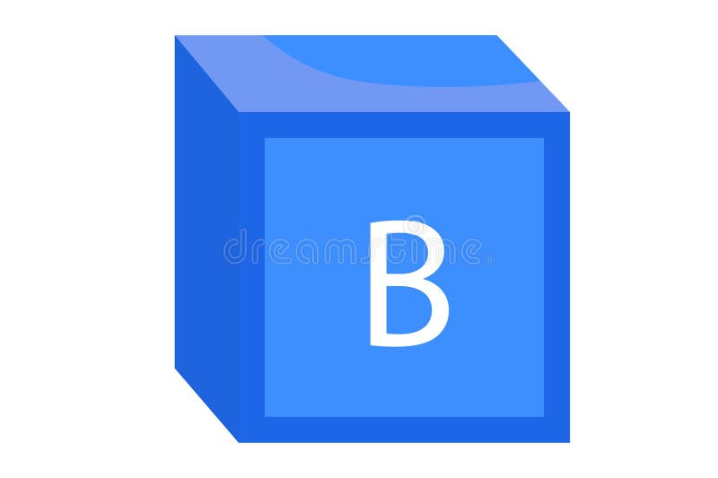 A Blue 3D Letter B Block, a Simple Educational Element for Early ...