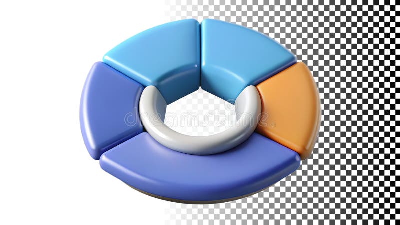 Blue 3D Pie Chart Icon for Data Statistics Reports Analytics Png ...