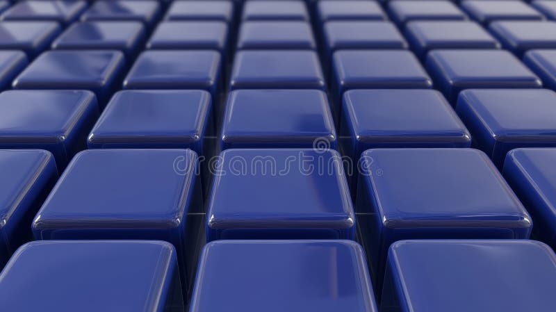 Blue, 3D Rendered Tech Background with Perfectly Sized Multisized Cubes ...