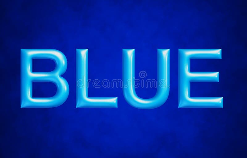 Blue, 3d Rendering of a Word, Creative Alphabet on Blue Background ...