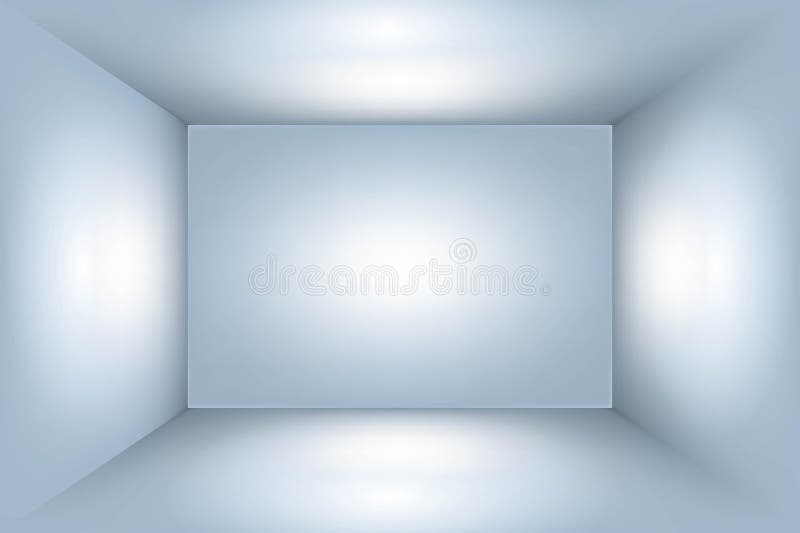 Blue 3d Studio Room, Light Box Podium Gallery Space Perspective, Inside ...