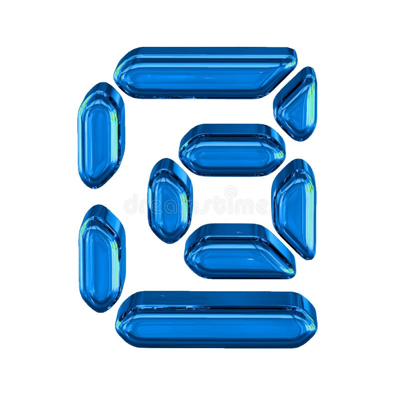 Blue Symbol Made As Digital Text Stock Illustration - Illustration of ...