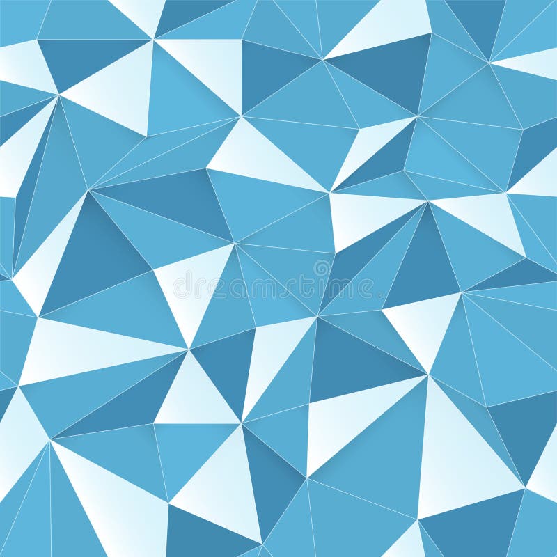 Blue 3D Triangle Pattern, Seamless Vector. Vector Design Texture Stock ...
