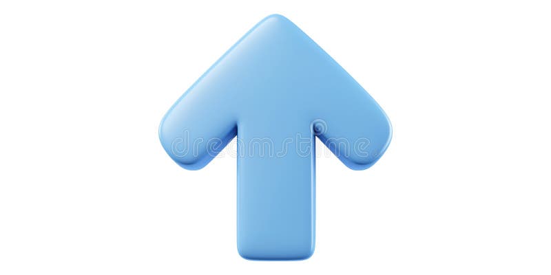 Blue 3d Upward Arrow Symbol Isolated on Transparent Background Stock ...