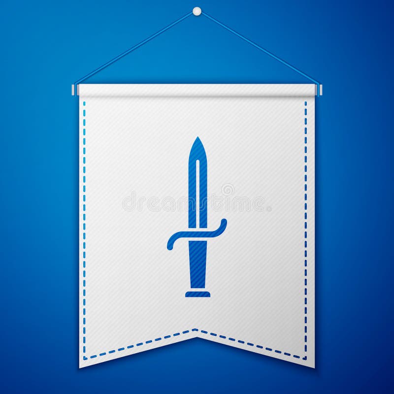Blue dagger with faces stock vector. Illustration of used - 75393508