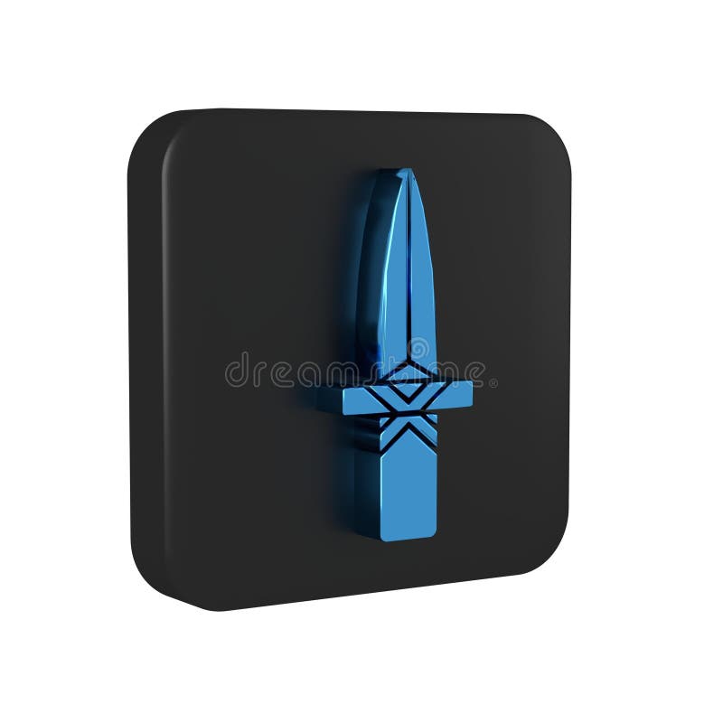 Blue Dagger Icon Isolated on Transparent Background. Knife Icon. Sword ...