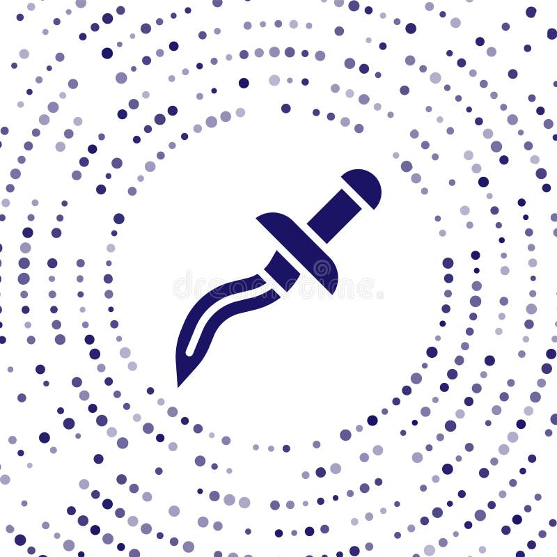 Blue dagger with faces stock vector. Illustration of used - 75393508