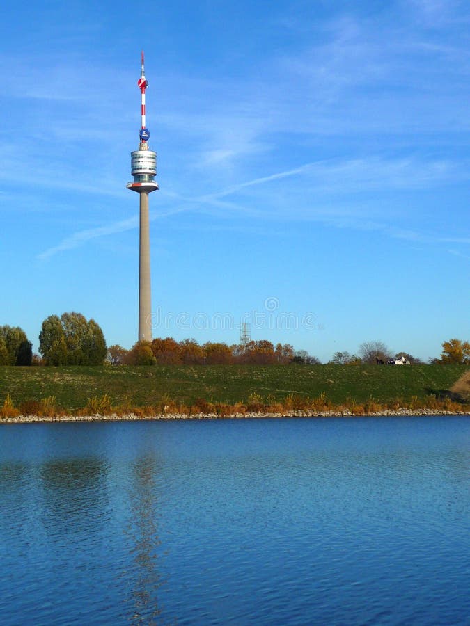 „Donauturm“ editorial photography. Image of waves, high - 266994487