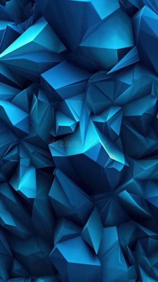 Blue Dark Abstract Background with Sharp Angles AI Generated Stock ...