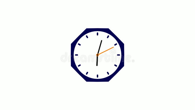 Blue Dark Counting Down Clock Isolated Animated on White Background ...