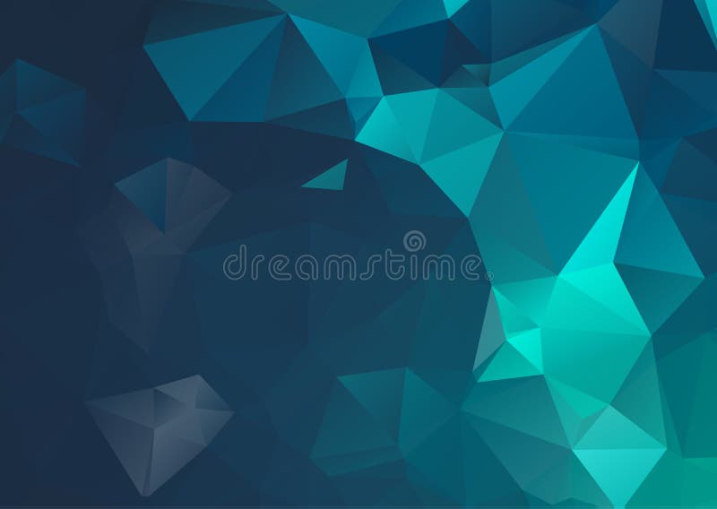 Blue Dark Geometric Rumpled Triangular Low Poly Origami Style Gradient ...