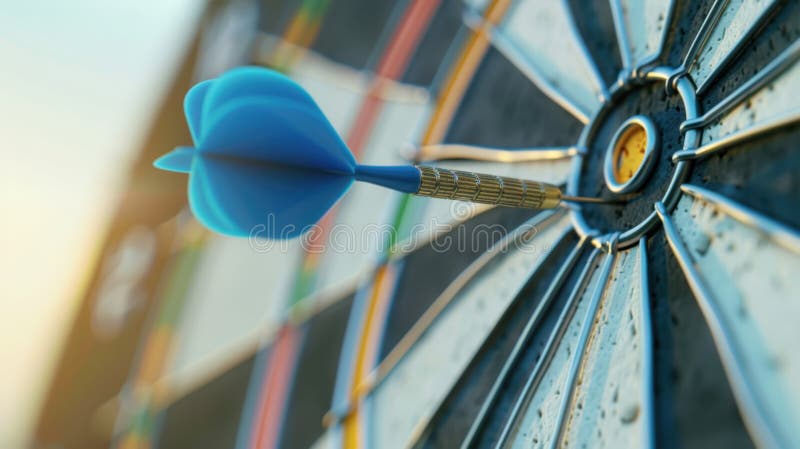 The Blue Dart in Bullseye.AI Generated Image Stock Image - Image of ...