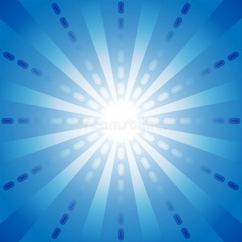 Blue Dash Line with Start Burst in the Center for Abstract Background ...