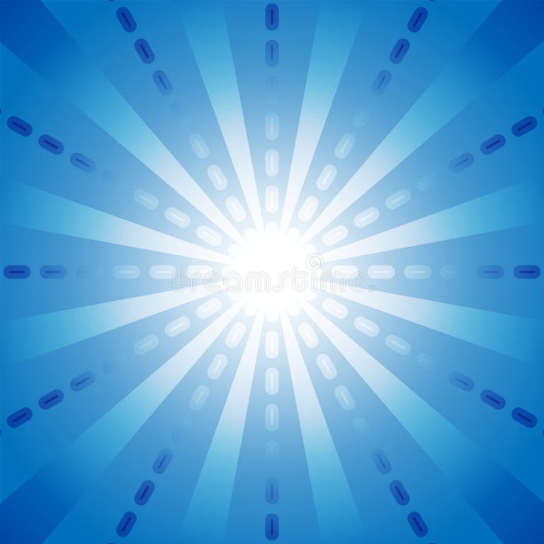 Blue Dash Line with Start Burst in the Center for Abstract Background ...