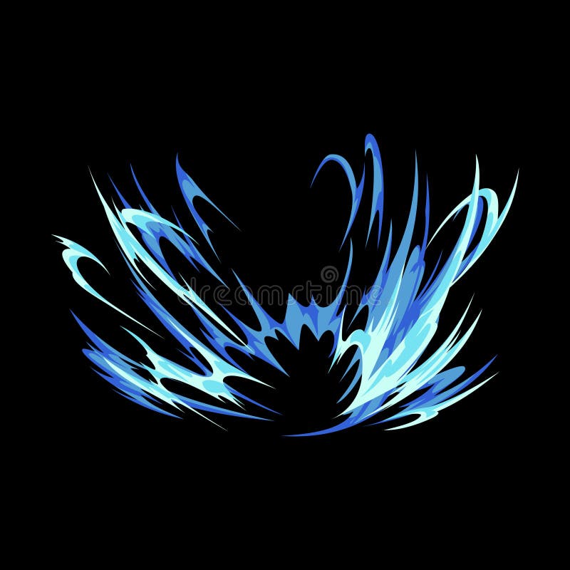 Blue Dash Trail Cartoon Effect Stock Vector - Illustration of impact ...