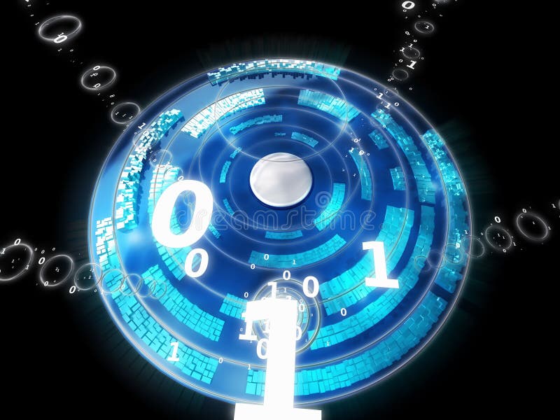 Blue Data stock illustration. Illustration of read, optical - 12029114