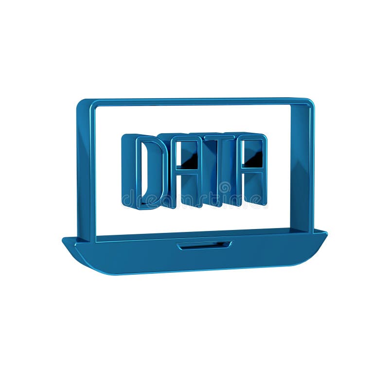 Blue Data Analysis Icon Isolated on Transparent Background. Business ...
