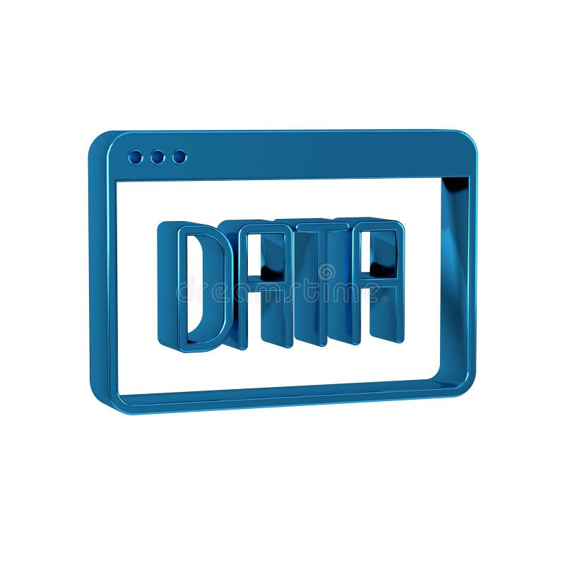 Blue Data Analysis Icon Isolated on Transparent Background. Business ...