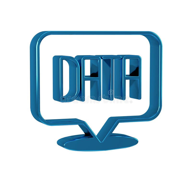 Blue Data Analysis Icon Isolated on Transparent Background. Business ...