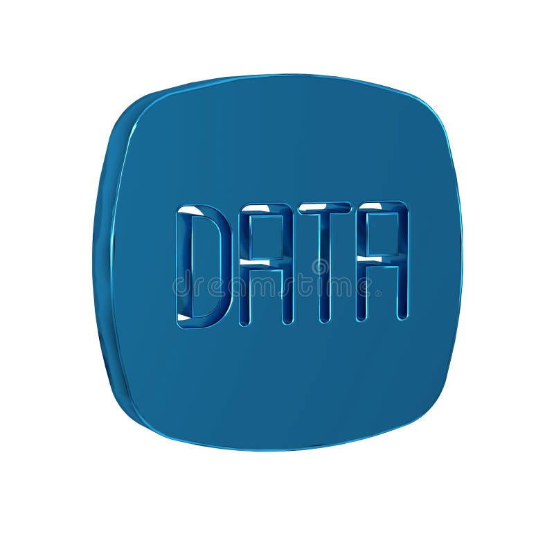 Blue Data Analysis Icon Isolated on Transparent Background. Business ...
