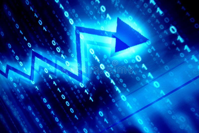 Blue Data Grid Display Screen Stock Illustration - Illustration of data ...