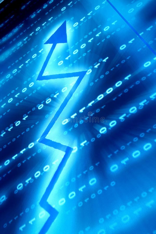 Blue Data Grid Display Screen Stock Illustration - Illustration of data ...