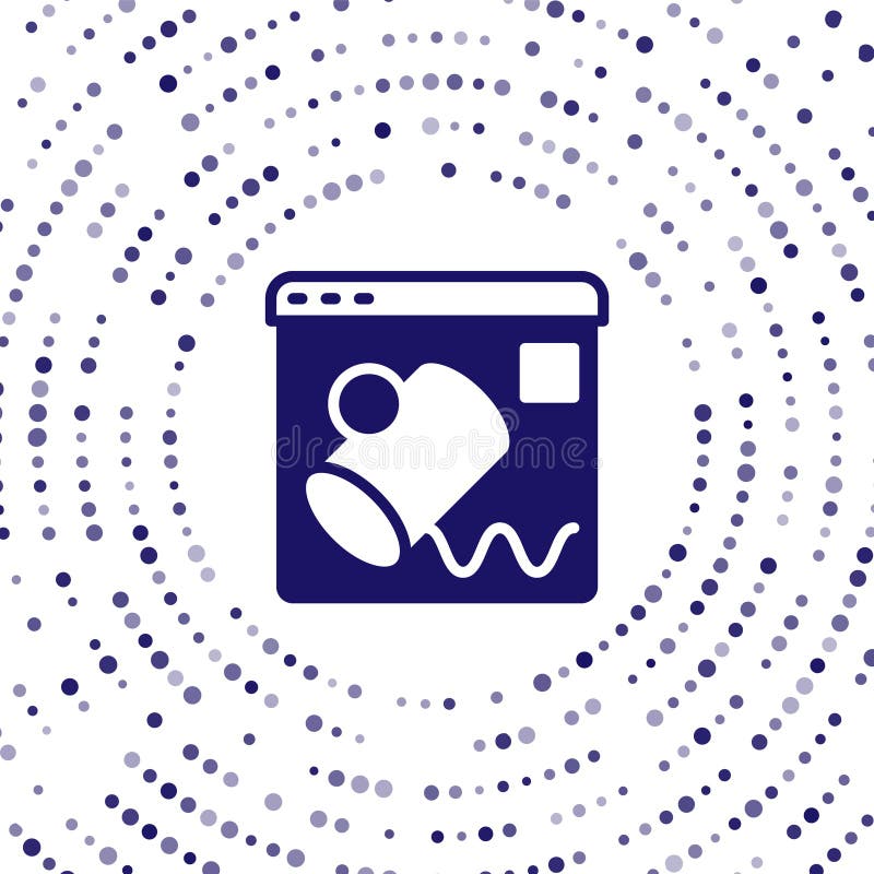 Blue Data Visualisation Icon Isolated on White Background. Abstract ...