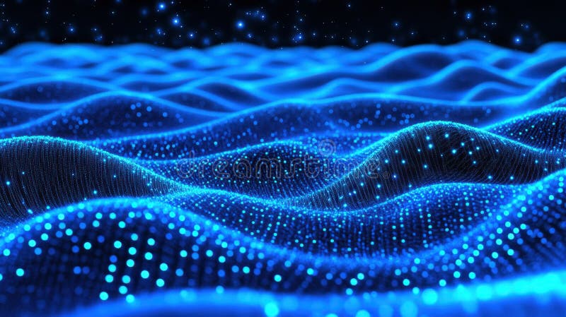 Blue Data Waves a Digital Landscape of Information and Connectivity ...