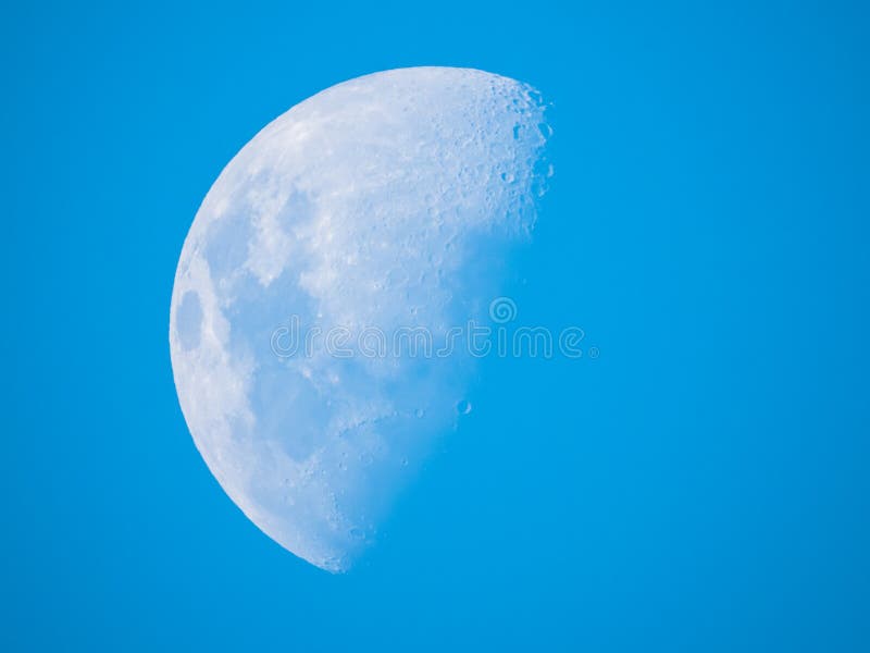 Daytime Moon stock photo. Image of outdoor, white, moon - 60126880