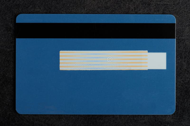 Blue Debit Card With Space For Signature Stock Photo - Image of payment ...