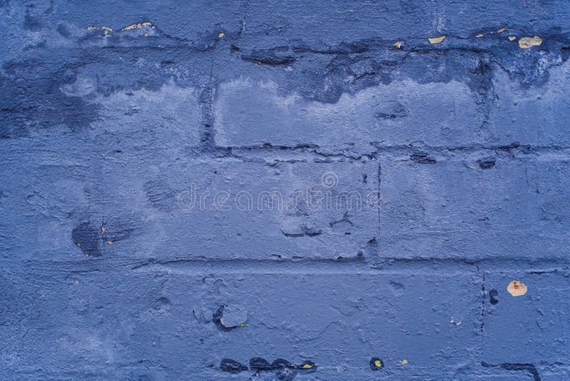 Blue Decayed Broken Brick Stone Wall Texture Background Stock Image ...