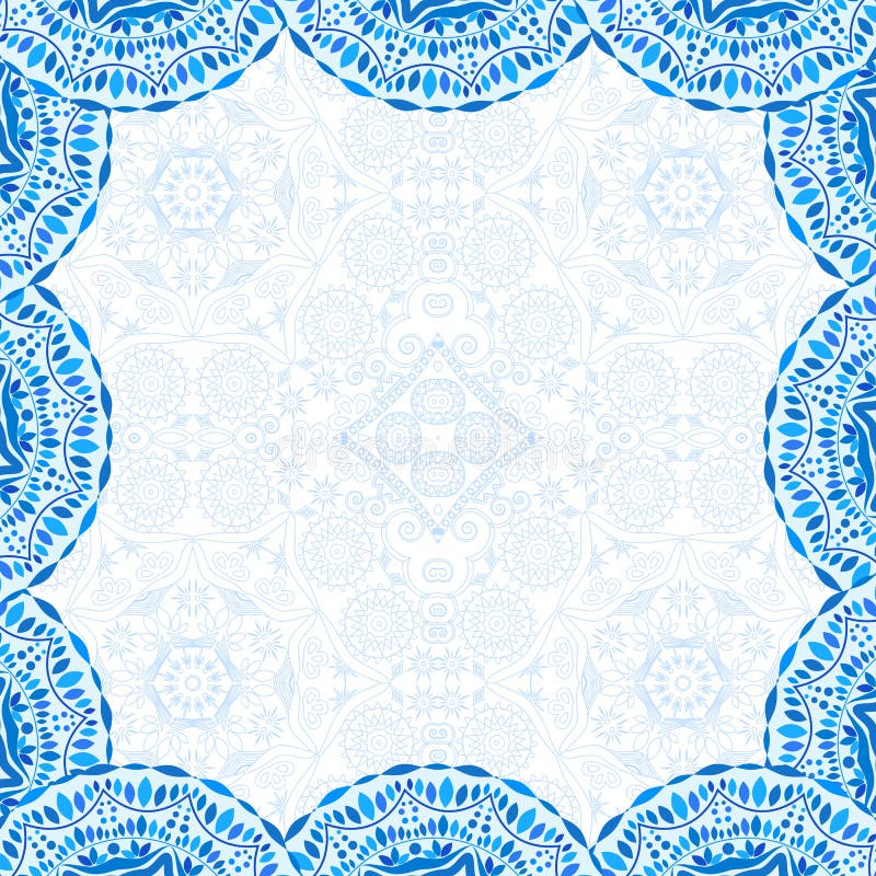 Blue Decoration Frame stock illustration. Illustration of blank - 32087887