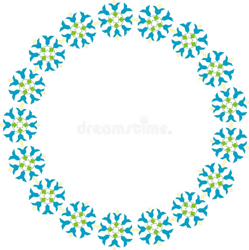 Blue Decorative Frame Ornament. Abstract Pattern Stock Vector ...