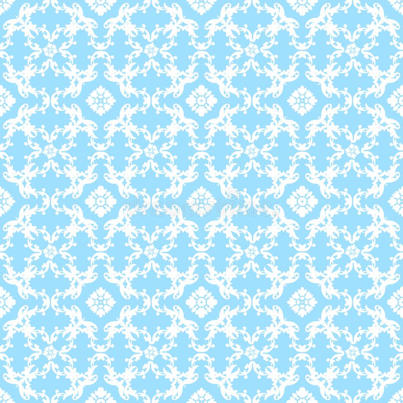 Blue decorative pattern stock vector. Illustration of seamless - 63038150