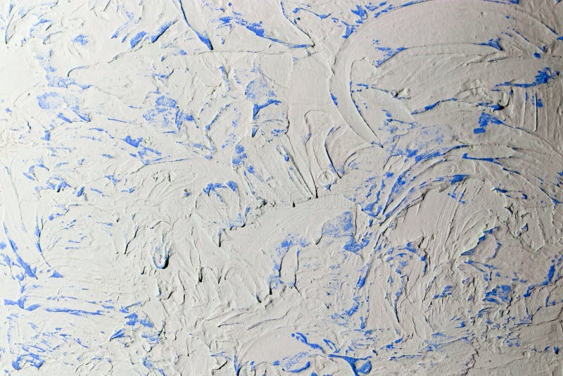 Blue Decorative Plaster As a Background Stock Image - Image of grain ...