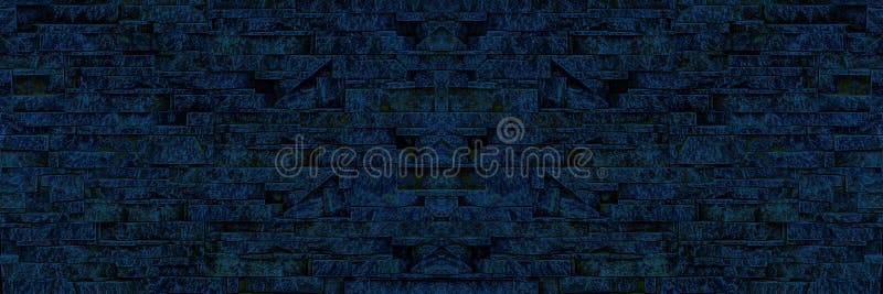 Blue Decorative Stone Panoramic Stock Photo - Image of rock, texture ...