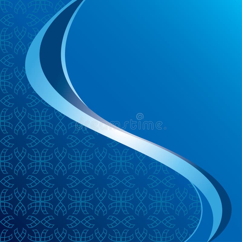 Blue Decorative Vector Card with Vintage Pattern Stock Vector ...