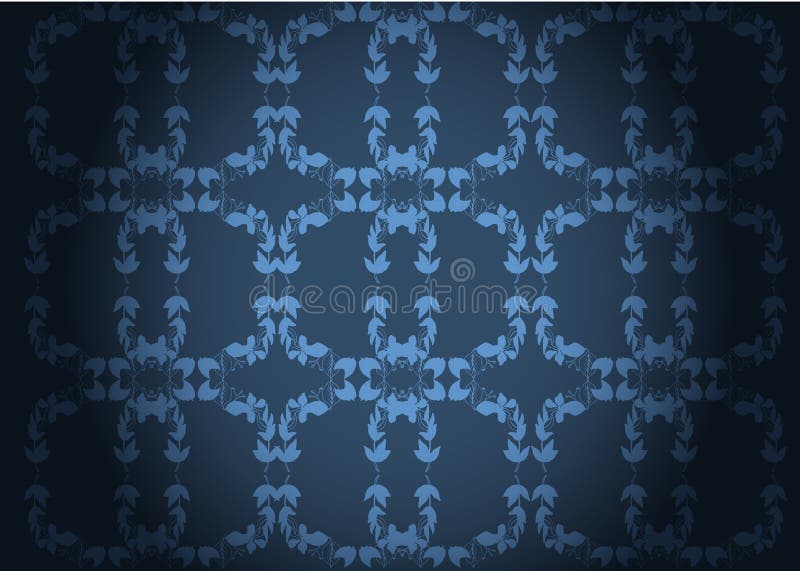 Blue decorative wallpaper stock vector. Illustration of tiled - 24631561