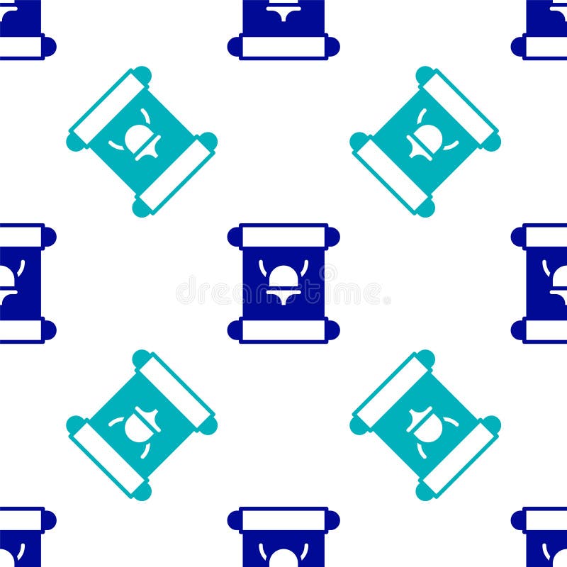 Seamless Blue Scroll Background Stock Vector - Illustration of blue ...