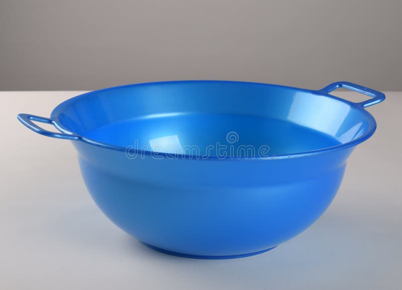 Blue deep plastic bowl stock photo. Image of single, solid - 86486192