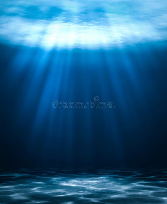 Blue Deep Water Abstract Natural Background. Stock Illustration ...