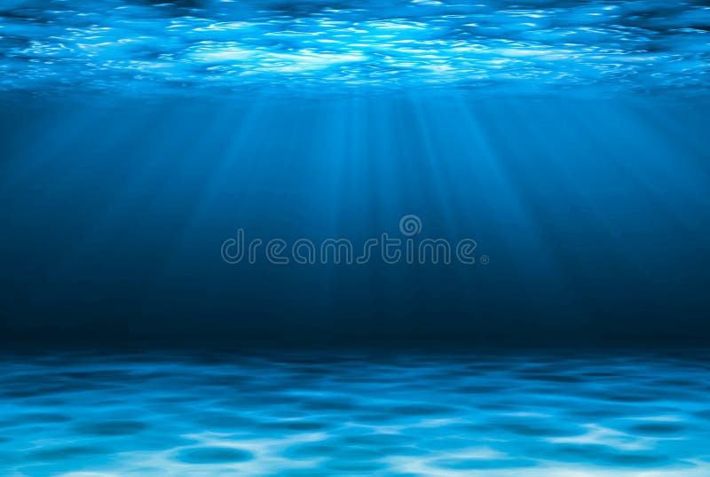 Blue Deep Water Abstract Natural Background. Stock Illustration ...