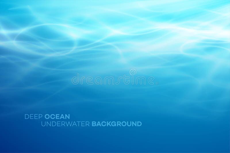 Blue Deep Water and Sea Abstract Natural Background. Vector ...