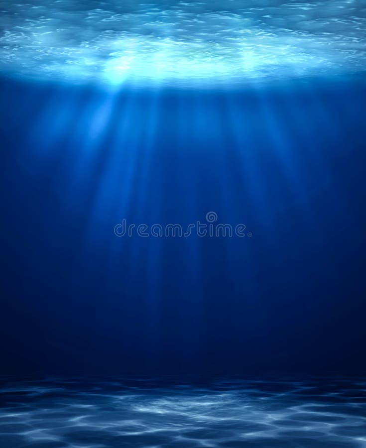 Blue Deep Water Abstract Natural Background. Stock Illustration ...