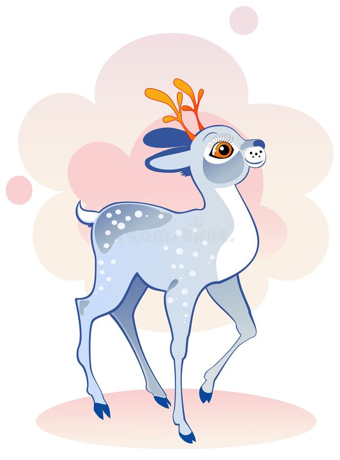 Blue deer stock vector. Illustration of clipart, mammal - 19602348