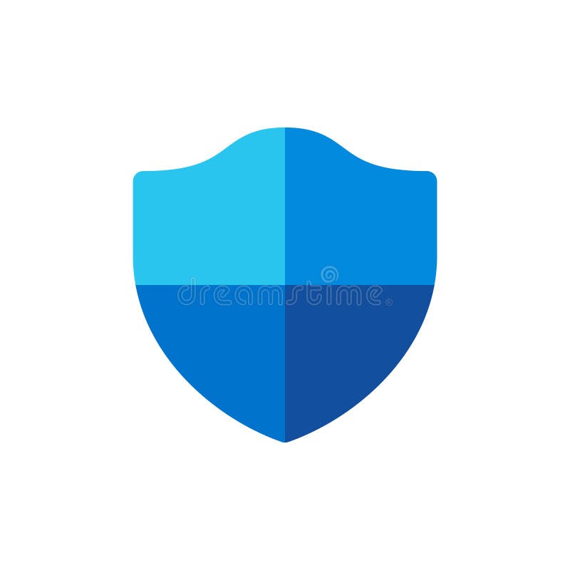 Blue defense shield icon stock vector. Illustration of defence - 187777321
